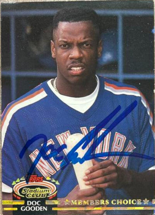 Dwight Gooden Autographed 1992 Stadium Club #602 - Under the Radar Sports