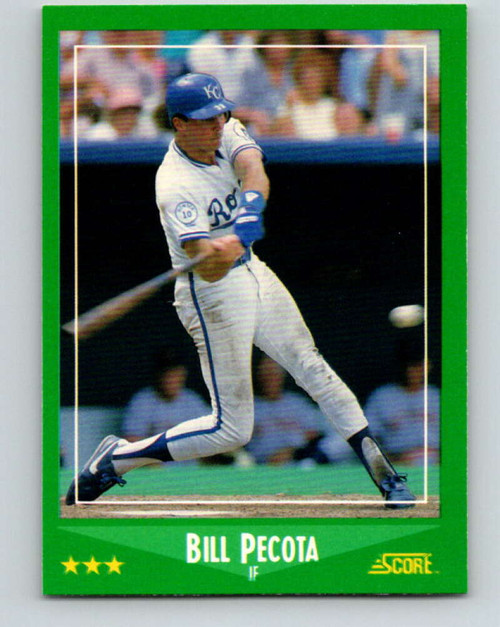 1988 Score #377 Bill Pecota VG RC Rookie Kansas City Royals - Under the ...