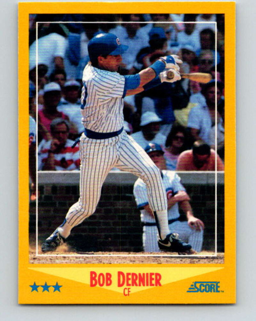 1988 Score #451 Bob Dernier VG Chicago Cubs - Under the Radar Sports