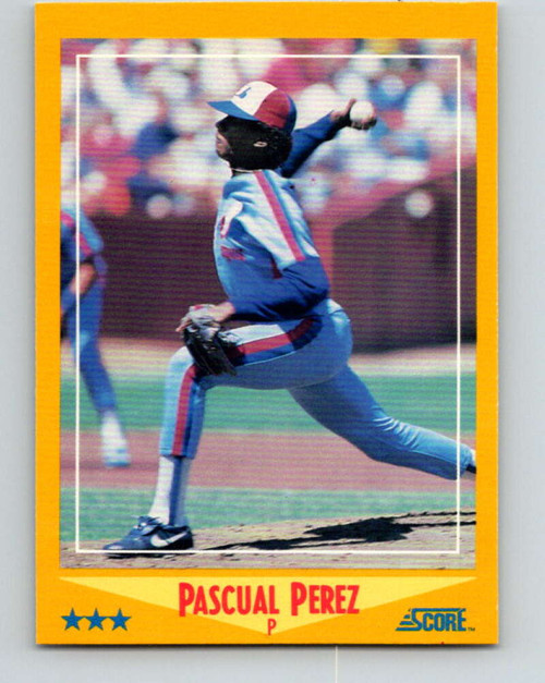 1988 Score #459 Pascual Perez VG Montreal Expos - Under the Radar Sports