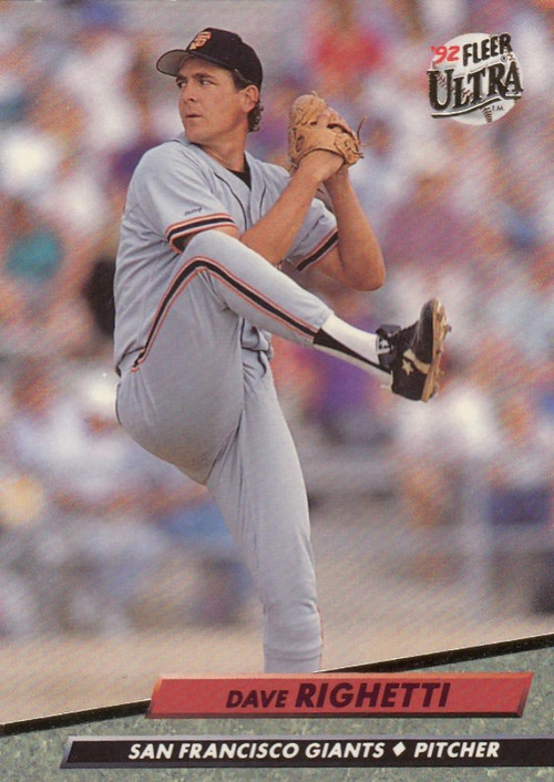 1992 Ultra #594 Dave Righetti VG San Francisco Giants - Under the Radar ...
