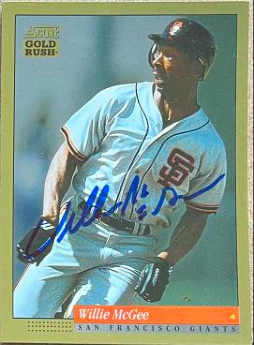 Willie McGee Autographed 1994 Score Gold Rush #70 - Under the Radar Sports