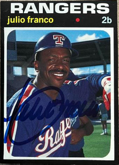 Julio Franco Autographed 1991 SCD Baseball Card Price Guide Monthly #57 ...