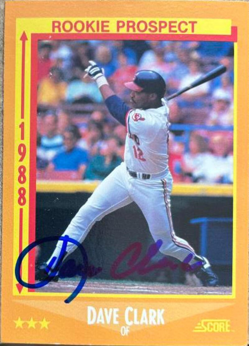 Dave Clark Autographed 1988 Score #633 - Under the Radar Sports