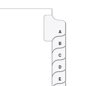 A-Z Letter Tab Set | LegalSupply