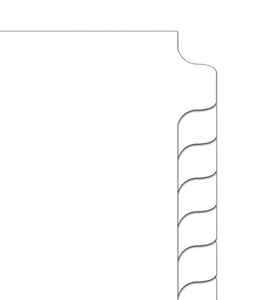 Blank - Plain Paper Collated 1/25 Cut Side Tab (Letter Size) - LegalSupply