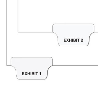 Avery Style Individual Exhibit Numbers, Bottom Tab (Letter Size ...