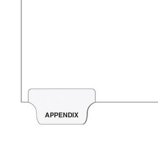 Avery Style Appendix, Bottom Tab (Letter Size) - LegalSupply