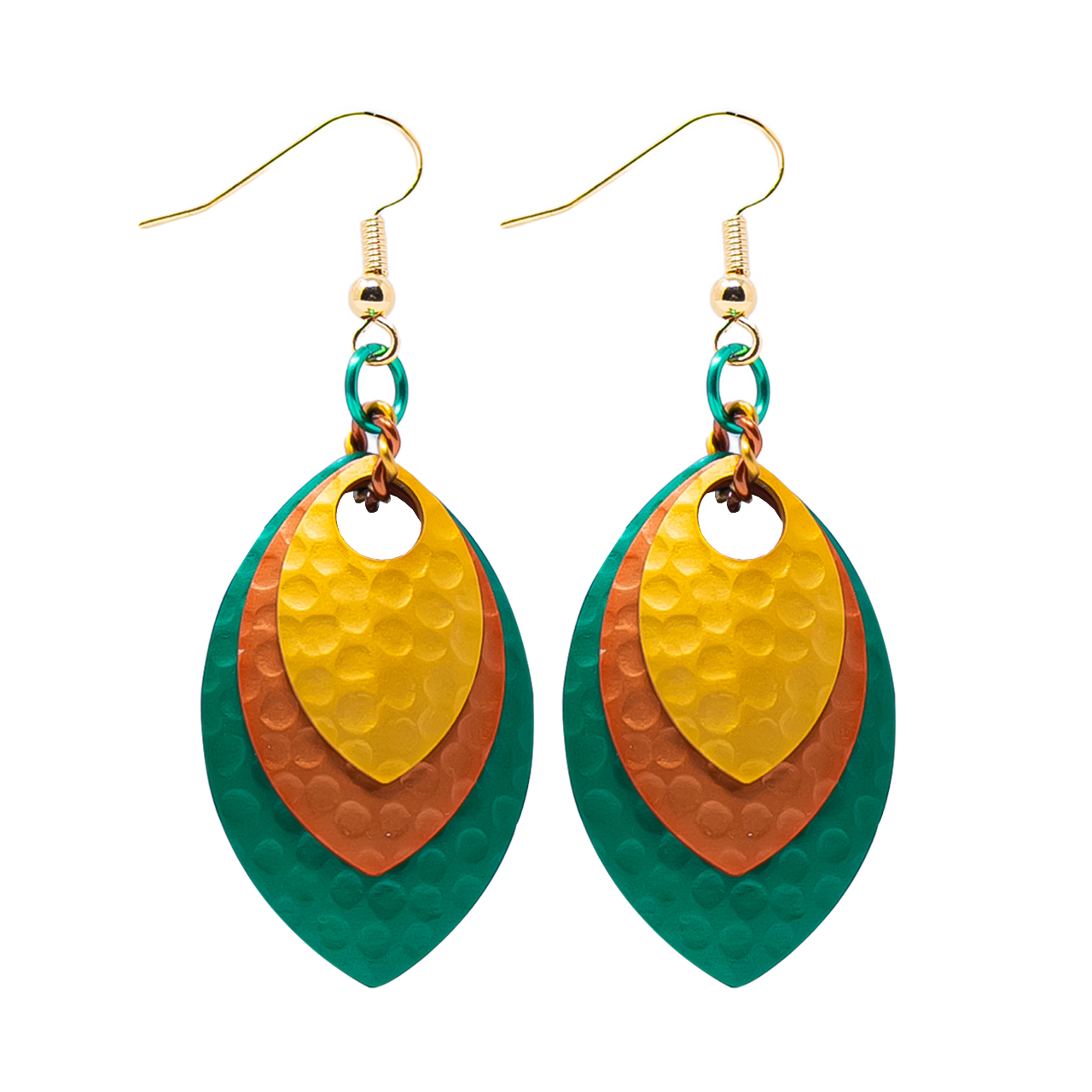 Premium Dragon Scales Earrings - Chainmaille Scale Earrings - Tangerine ...