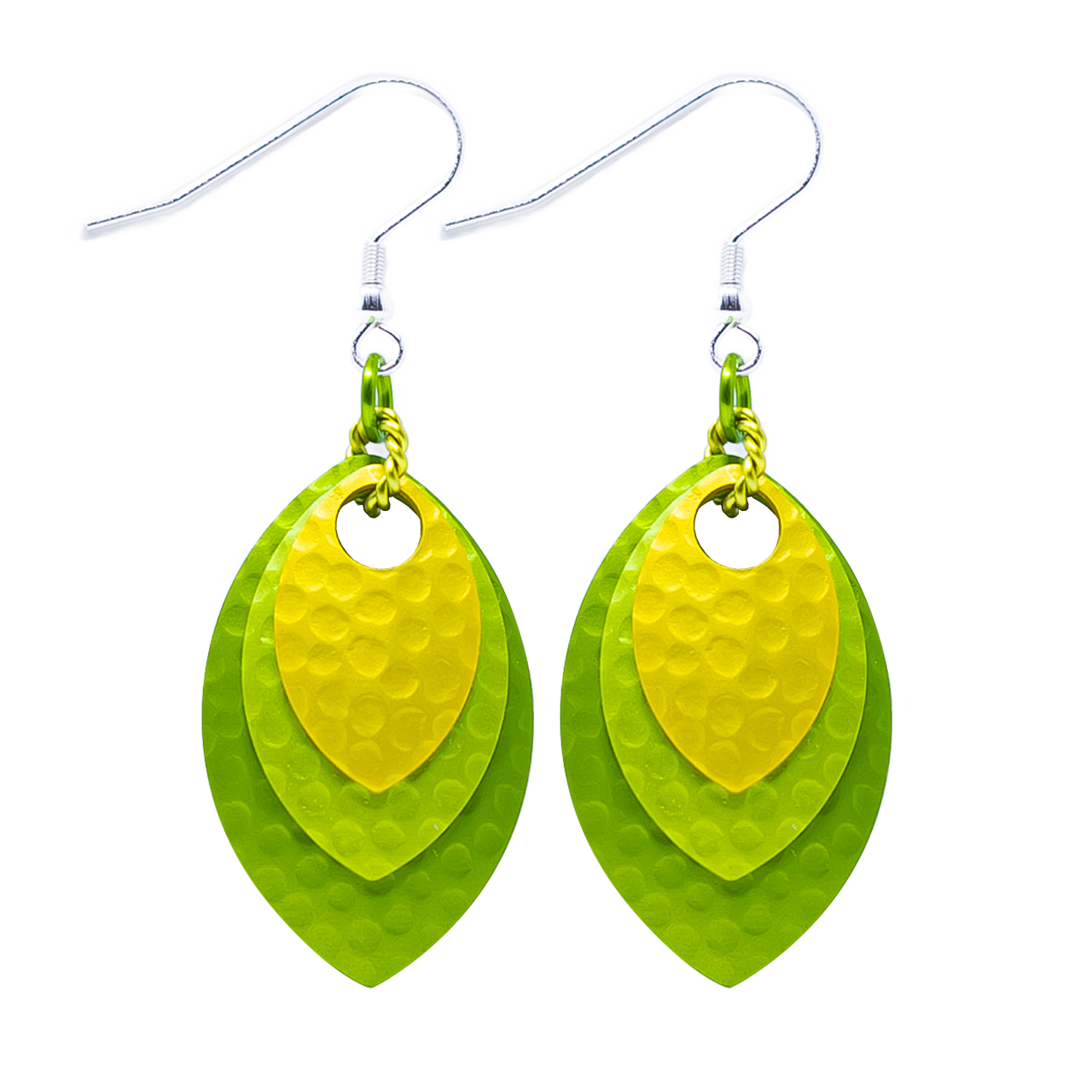 Premium Dragon Scales Earrings - Chainmaille Scale Earrings - Lime-A ...
