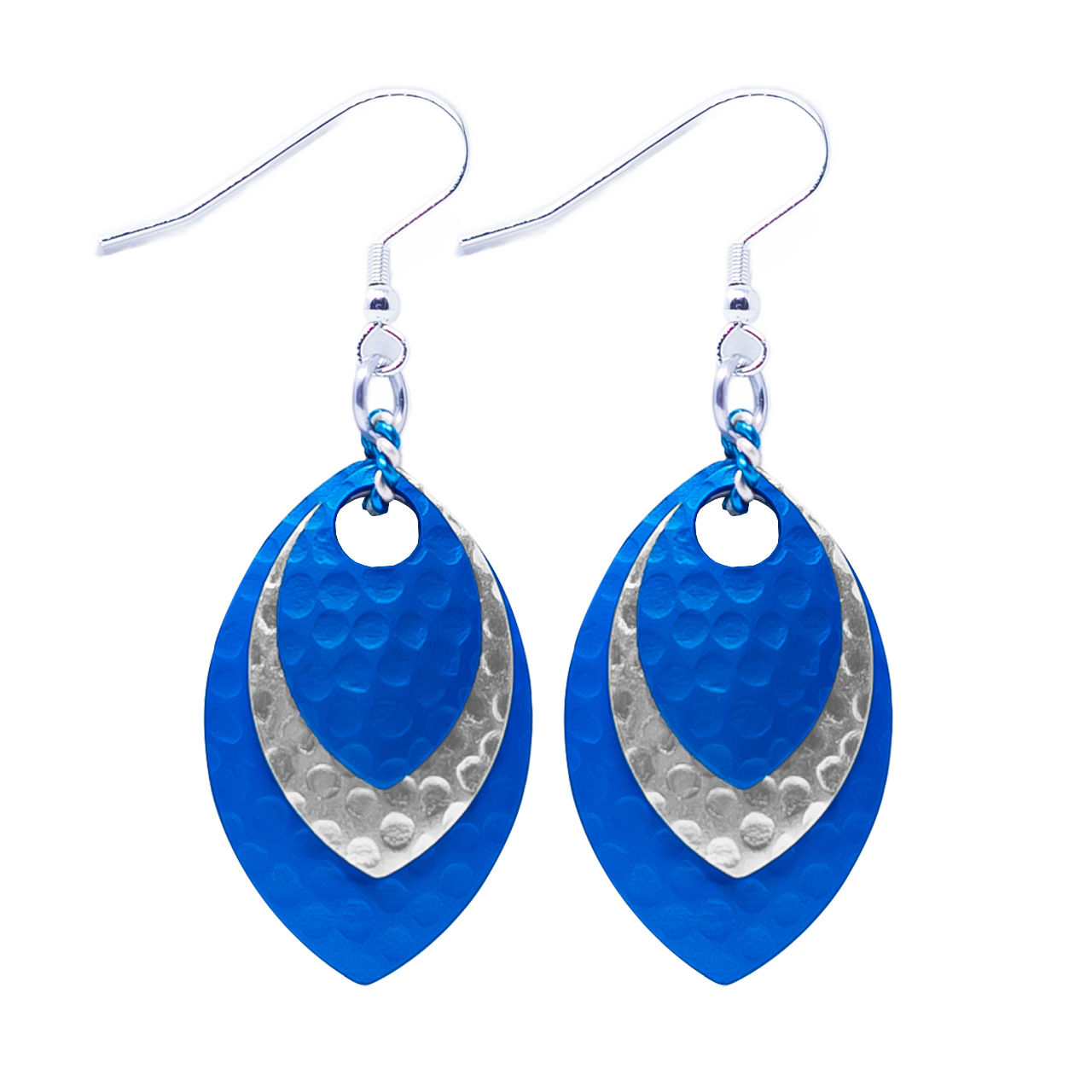 Premium Dragon Scales Earrings - Chainmaille Scale Earrings - Blue ...