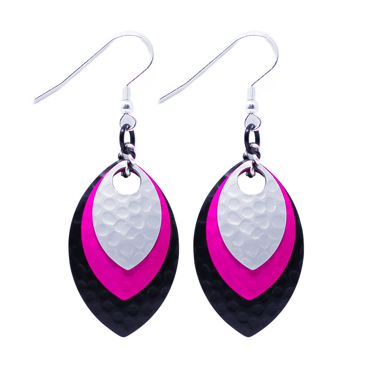 Premium Dragon Scales Earrings - Chainmaille Scale Earrings - Midnight ...