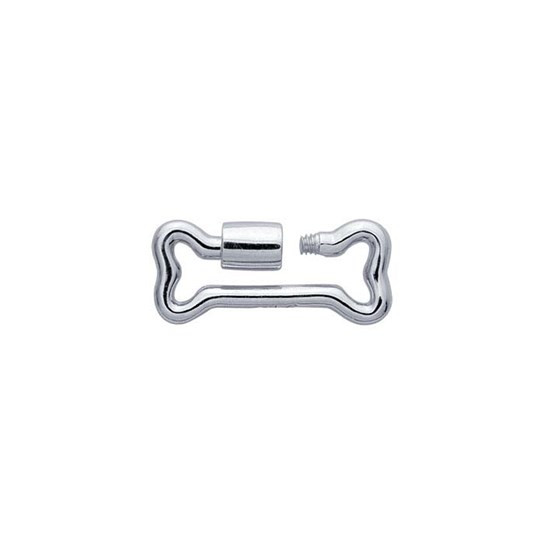 Sterling Silver 17mm Bone Carabiner Clasp - Weave Got Maille