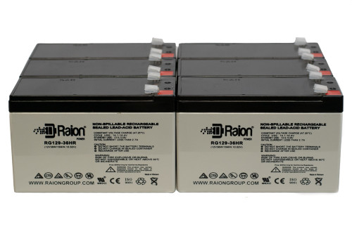 Eaton 9130 3000VA 2700W RM 2U PW9130i3000R-XL2U 12V 7.5Ah Battery - 6 Pack