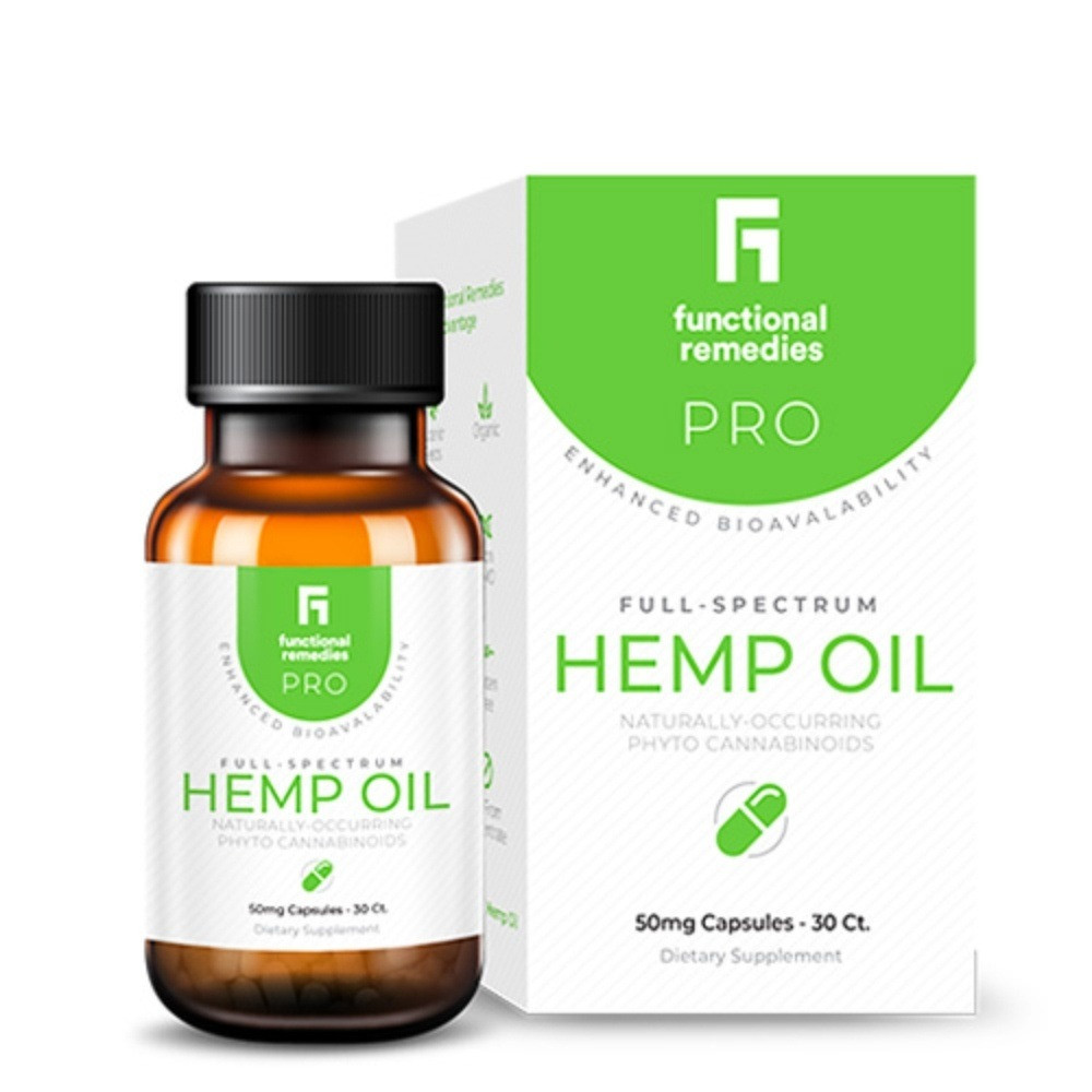 Functional Remedies PRO Hemp Capsules - 50mg | My CBD Solution