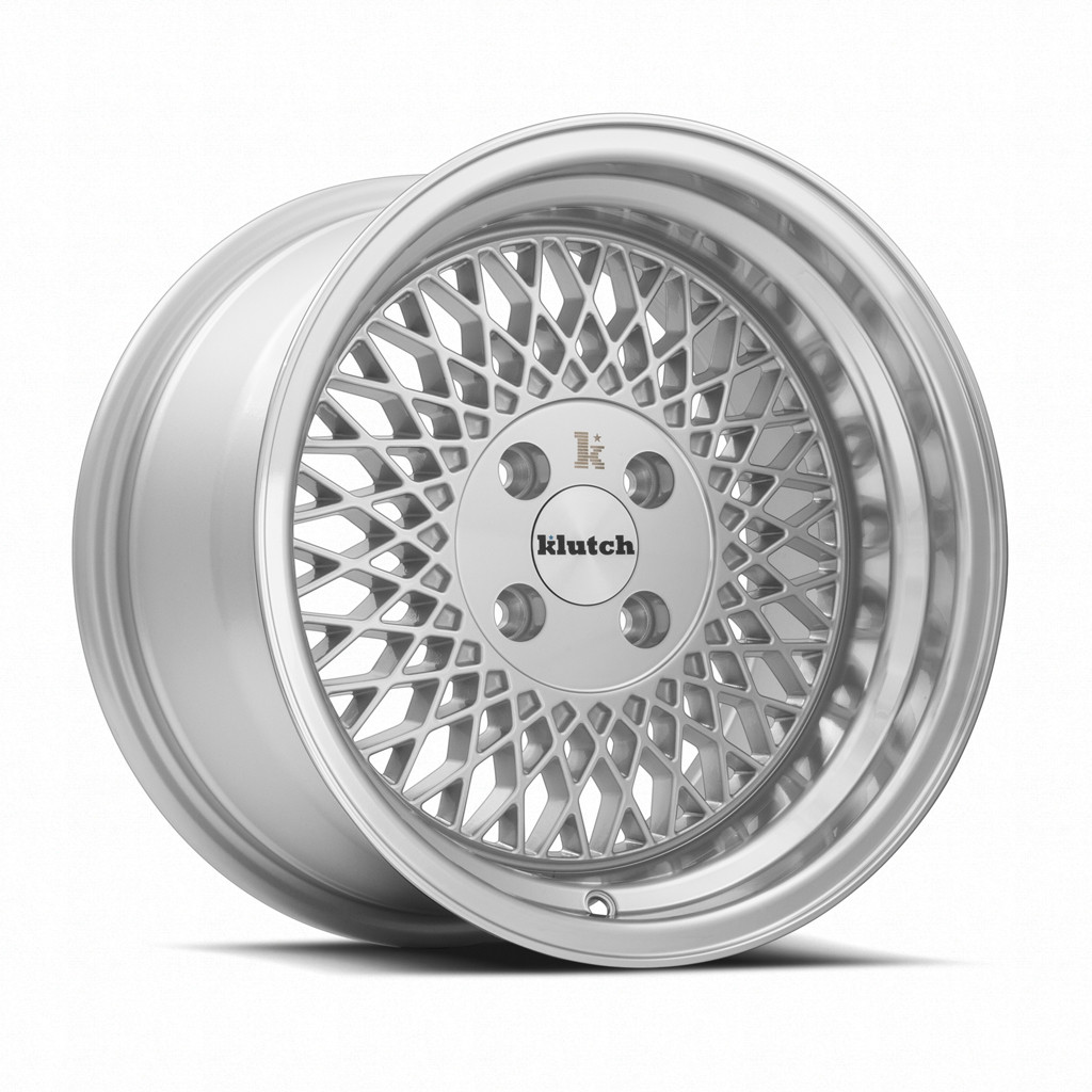 Klutch SL1 4x100 15x8.5 +17 Silver Machined Face - Threepieceus