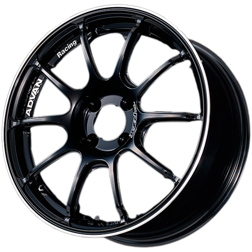 Advan RZ II 4x100 15x8.0+35 Racing Gloss Black and Ring - Threepieceus