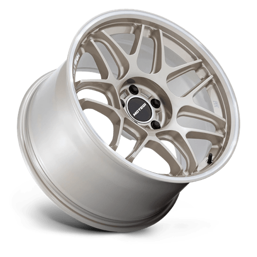 Motegi MR158 TSUBAKI 5X112 18x10.5 +35 MOTORSPORT GOLD W/ MACHINED LIP ...