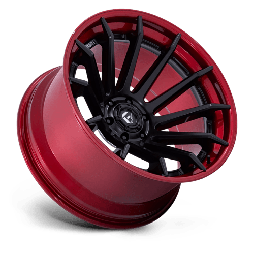 Fuel 1PC FC403 BURN 6X135 22x10 -18 MATTE BLACK WITH CANDY RED LIP ...