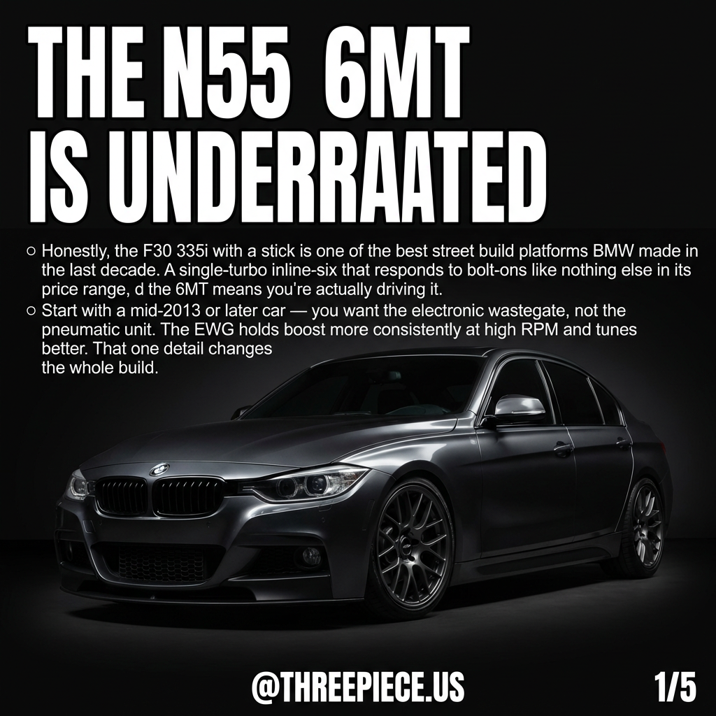 F30 335i N55 6MT Build Guide: Mod Order That Works - Threepieceus