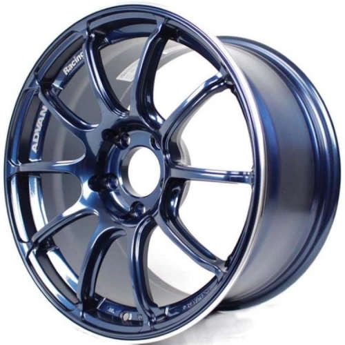 Advan Racing RZII 4x100 15x5.0 +45 RACING INDIGO BLUE & RING - Threepieceus