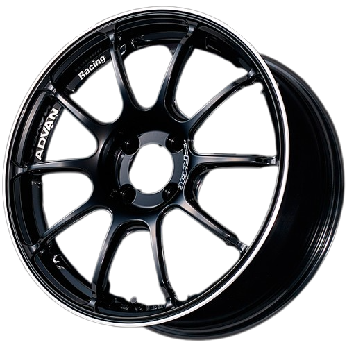 Advan RZ II 5x114.3 17x8.0+54 Racing Gloss Black and Ring - Threepieceus