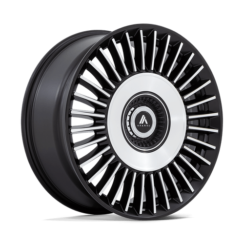Asanti Black ABL-40 TIARA 5X115/5X120 22X9 +15 SATIN BLACK WITH BRIGHT ...