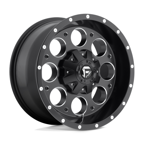 Fuel 1PC D525 REVOLVER 5X114.3/5X120.65 15X8 -18 MATTE BLACK MILLED ...