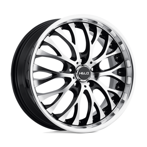 Helo HE890 5X115 22X8.5 +20 GLOSS BLACK MACHINED FACE - Threepieceus