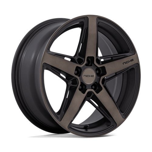 Niche 1PC M271 TERAMO 5X120 18X8 +30 MATTE BLACK WITH DOUBLE DARK TINT ...