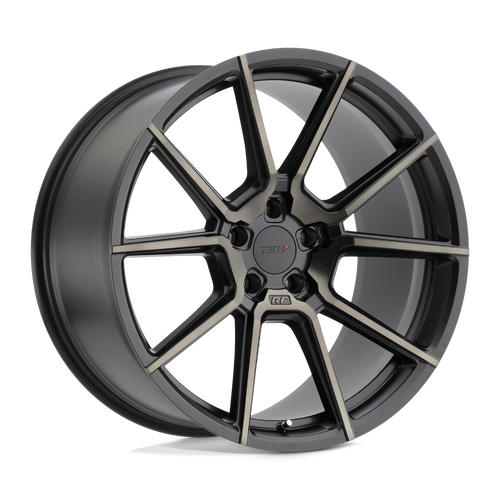 TSW CHRONO 5X108 20X8.5 +40 MATTE BLACK W/ MACHINE FACE & DARK TINT ...