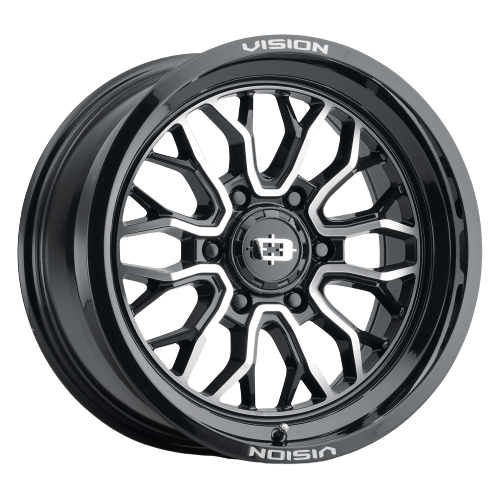 Vision Off-Road 402 Riot 6x135 20x12-51 Gloss Black Machined Face ...