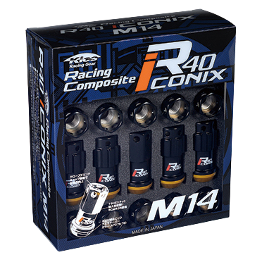 Project Kics R40 Iconix Black M14x1.50 Lug Nuts - Threepieceus