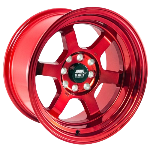 MST Wheels Time Attack 4x100/4x114.3 15x8.0 +0 Ruby Red - Threepieceus