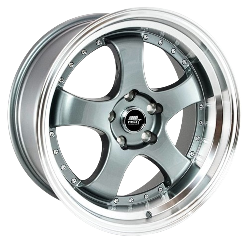 MST Wheels MT07 5x114.3 18x8.5 +20 Gunmetal w/Machined Lip - Threepieceus
