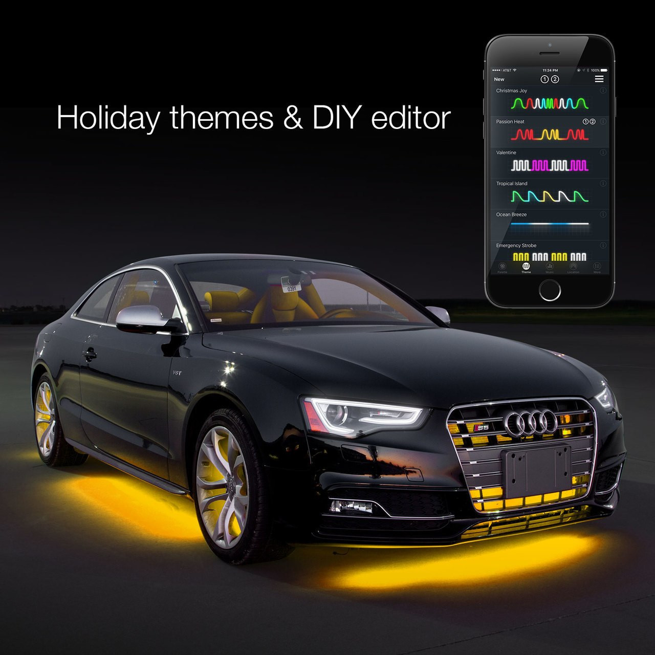 Smartphone App LED Car Accent Light Kits from XKGLOW
