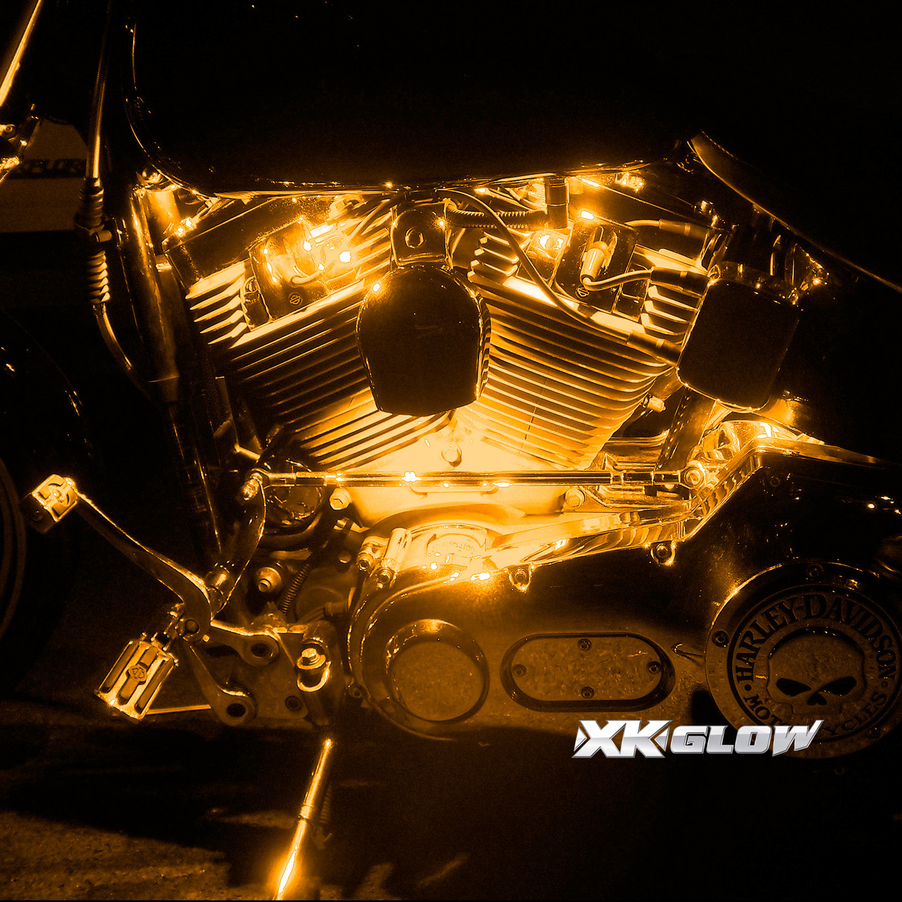 Multi-Color Motorcycle LED Accent Lights 8 Piece Kit from XKGLOW