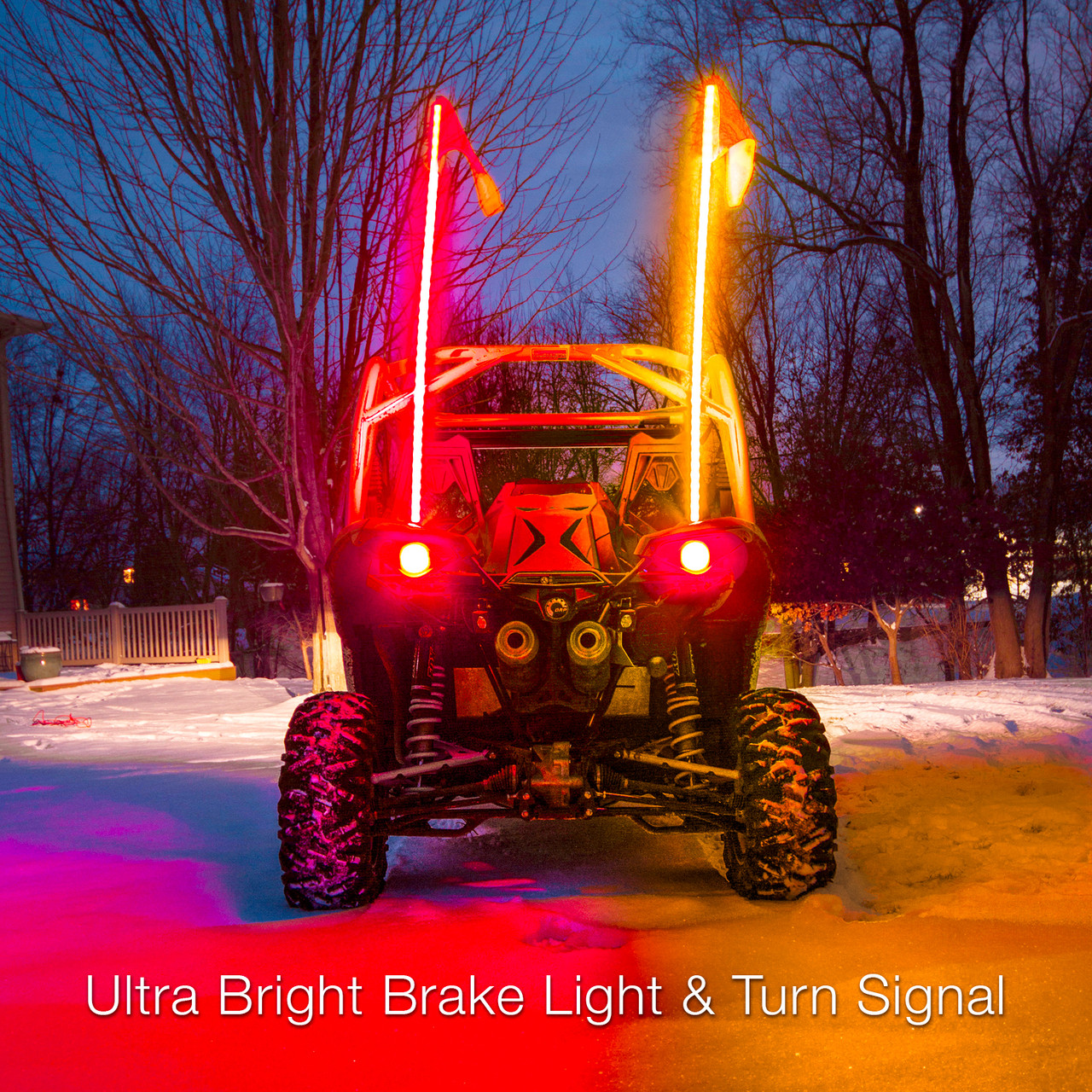 LED Whips for Side by Side UTV with Smartphone App from XKGLOW