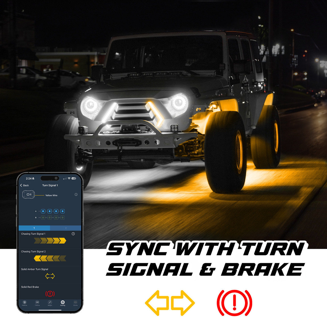 Xkmax Led Wheel Ring Lights W Color Chasing And App Control Xkglow