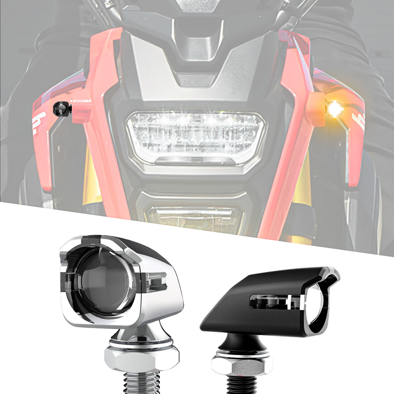 Front Mini Turnz LED Turn Signals for Motorcycles | XKGLOW