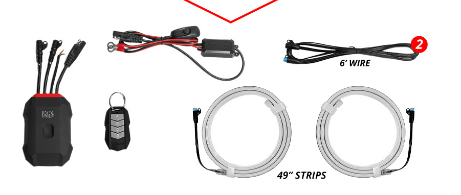 Xkmax Atomix Universal Accent Light Kit Rgb App Controlled Xkglow