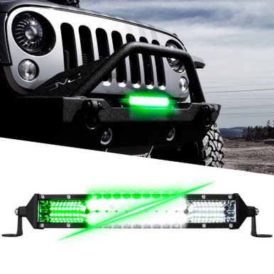 2in1 Dual Color LED Light Bar Green White from XKGLOW