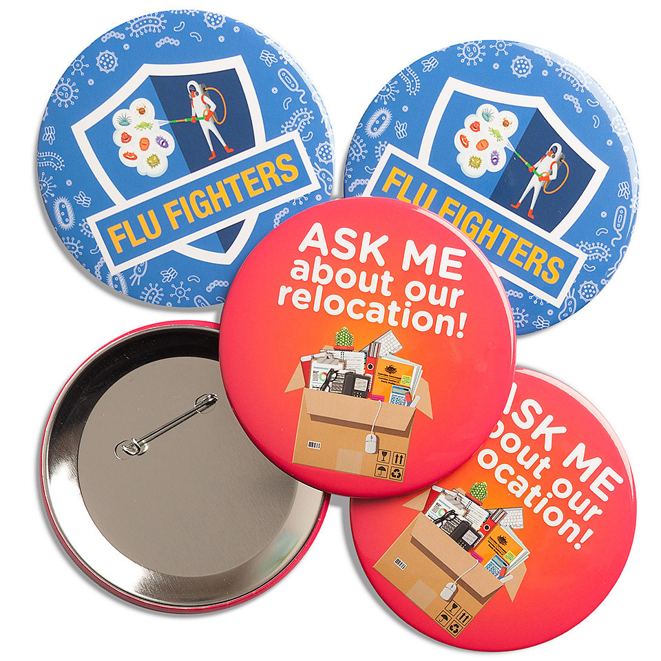 89mm Large Custom Printed Button Badges | Make Badges
