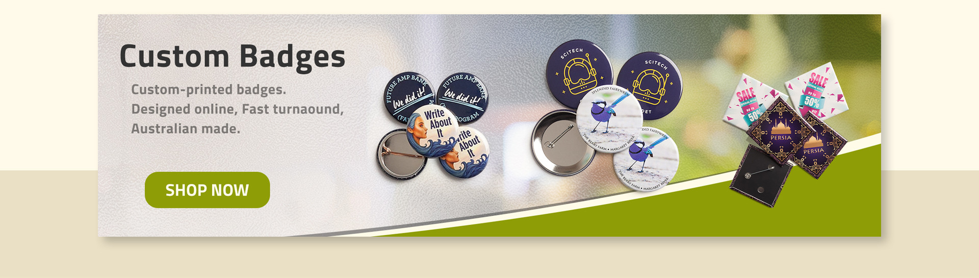 Make Badges | Custom-Printed Badges, Pins & Magnets