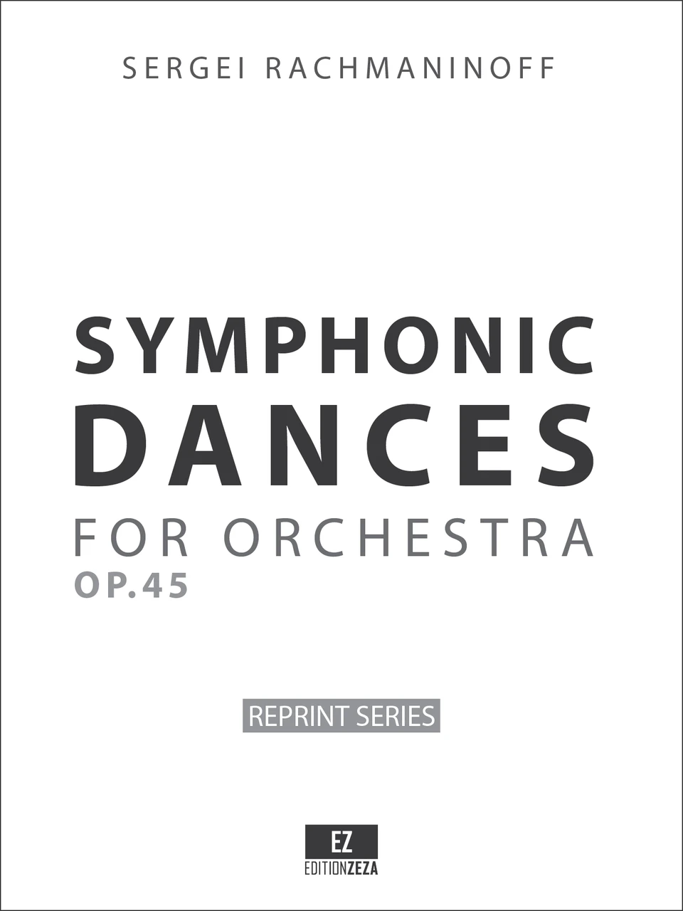 Rachmaninov Symphonic Dances Op 45 Full Score Orchestral Parts Sheet