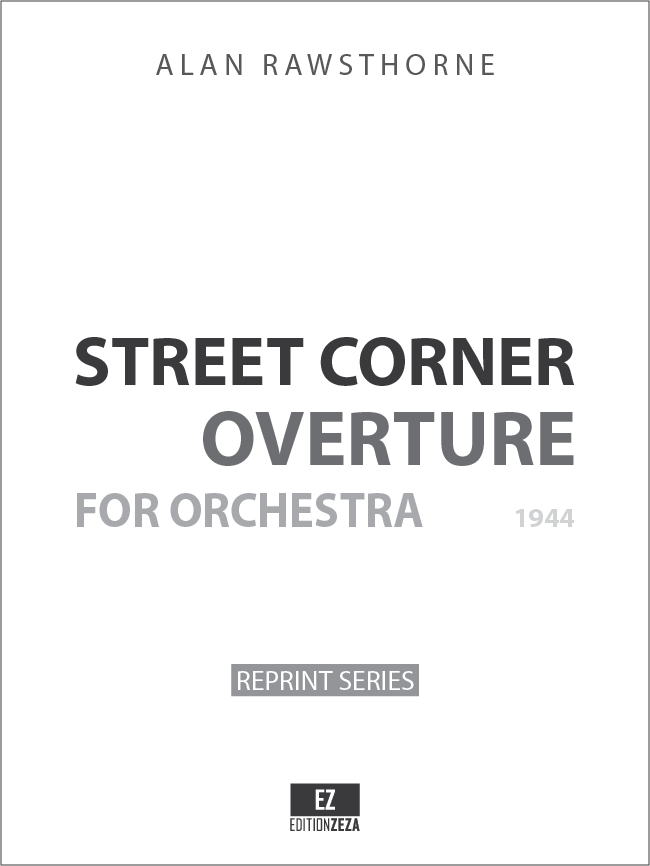 Rawsthorne: Street Corner Overture Score & parts, sheet music