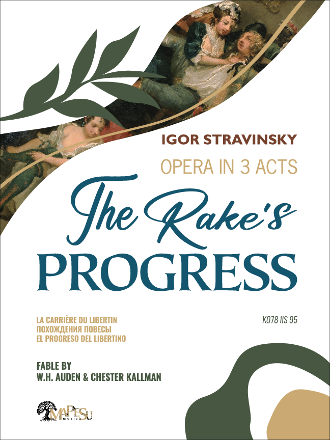 Stravinsky The Rake's Progress, An Opera in 3 acts full score ...