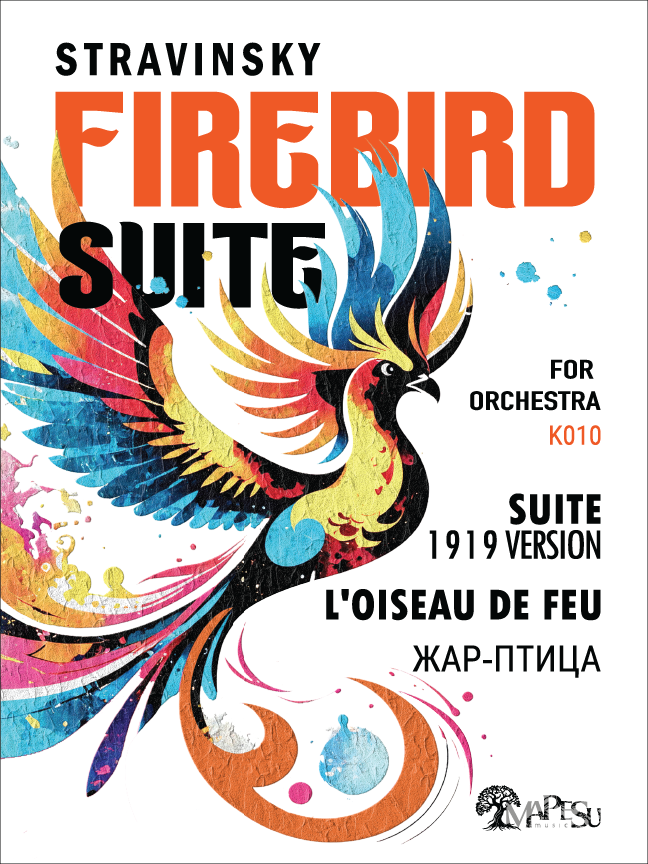 Stravinsky The Firebird Suite 1919, full score and parts for orchestra ...