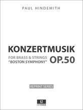 Hindemith - Konzertmusik for Brass and Strings Op.50 - Scores & Parts ...