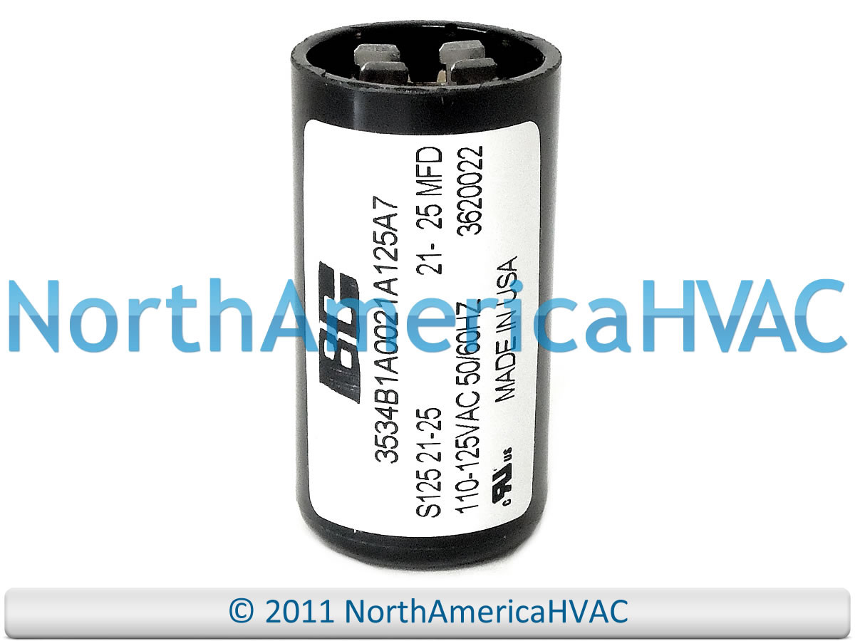 Motor Start Capacitor 21-25 MFD 21-25MFD 110-125 VAC - North America HVAC
